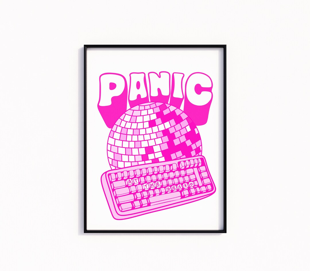 Panic at the Desko Print Art Print Poster - Etsy