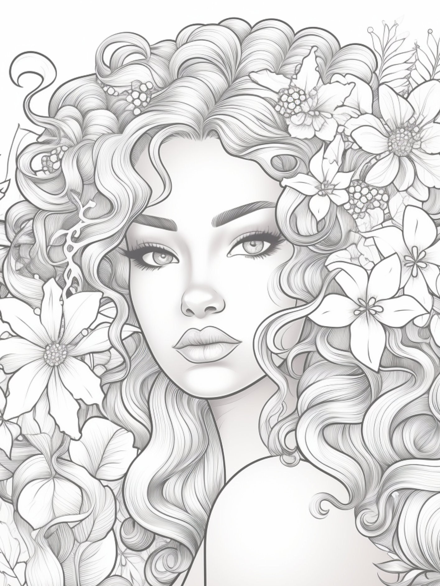 Afro-chic Melanin Coloring Pages - Etsy