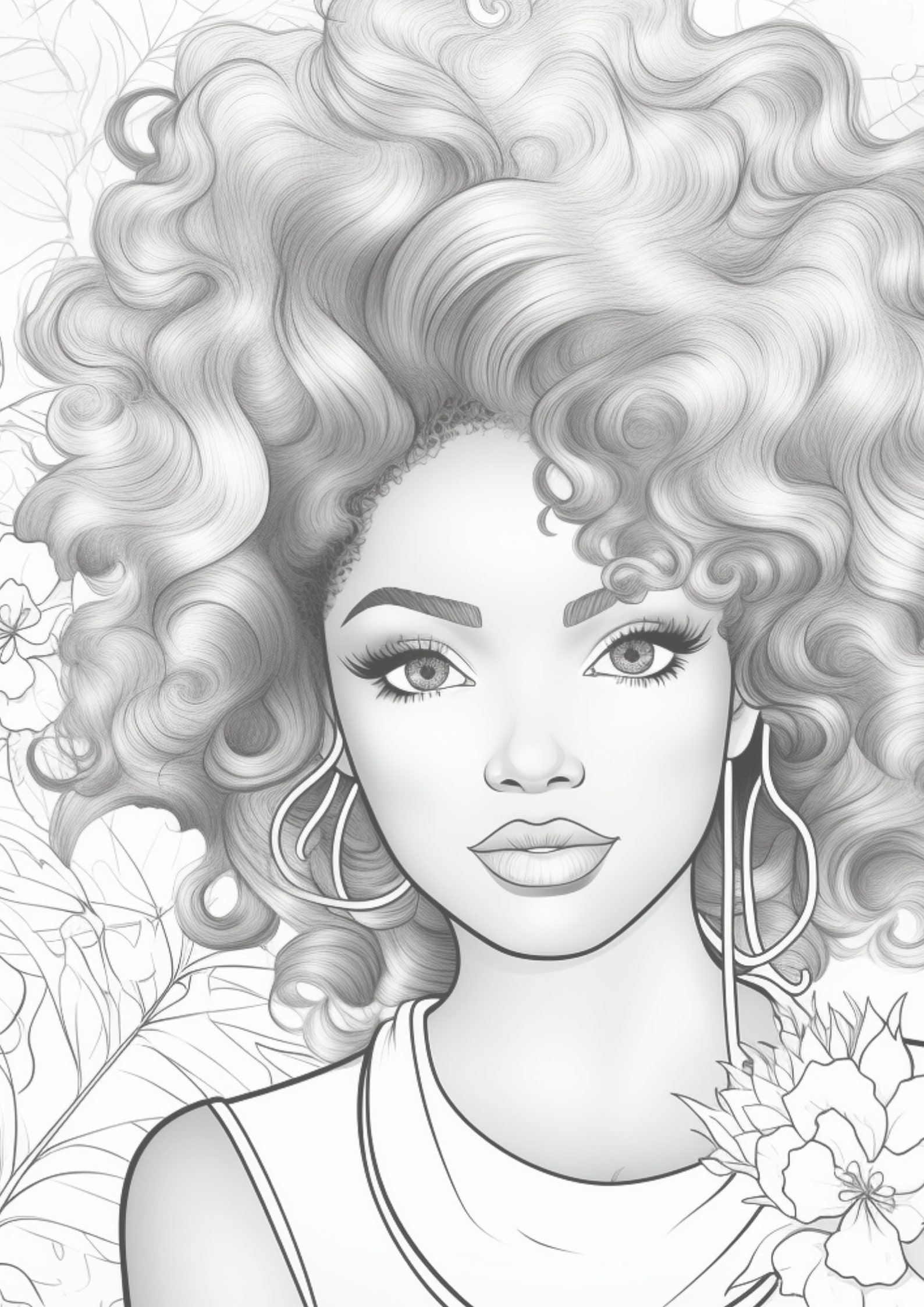 Afro-chic Melanin Coloring Pages - Etsy