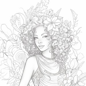 Afro-chic Melanin Coloring Pages - Etsy