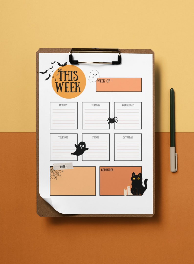 Halloween | Fall Printable Weekly Planner | Halloween to Do List ...