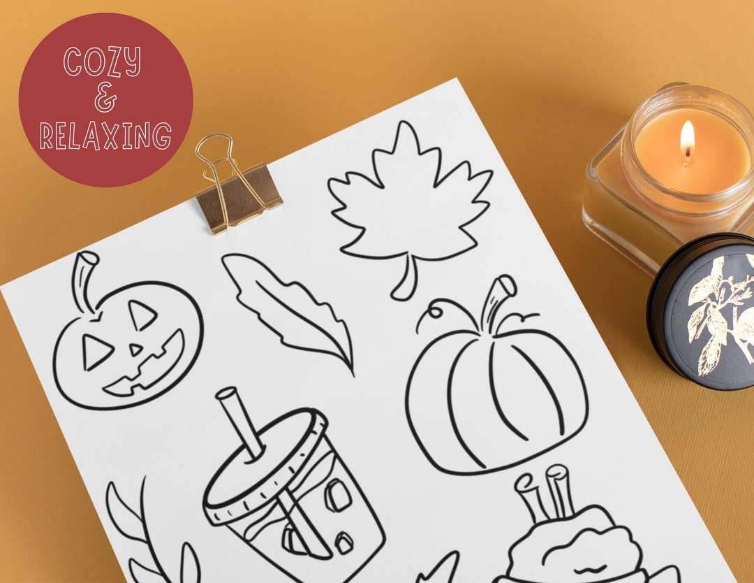 Cozy Fall Halloween Coloring Pages - Printable PDF Coloring Pages ...