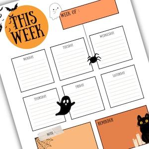Halloween | Fall Printable Weekly Planner | Halloween to Do List ...