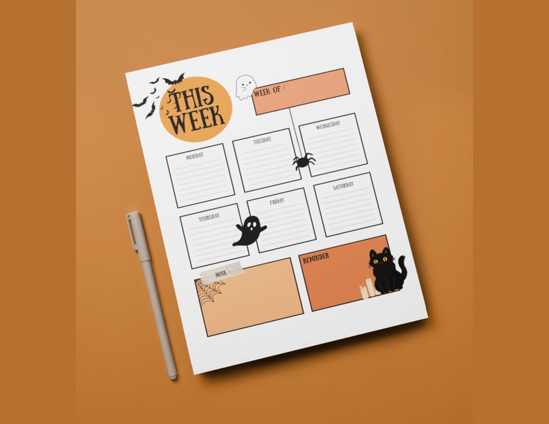 Halloween | Fall Printable Weekly Planner | Halloween to Do List ...