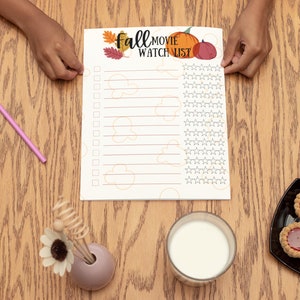Printable | Editable | Fall Halloween Movie Watch List | Movie Night ...