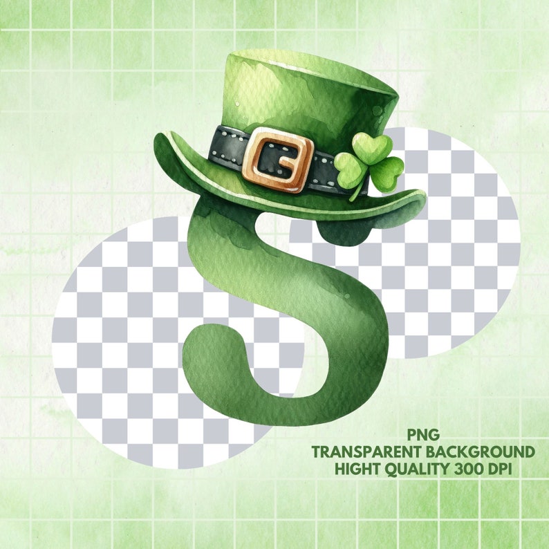 St Patrick Alphabet Clipart PNG Sublimation, Leprechaun Letters Clipart ...