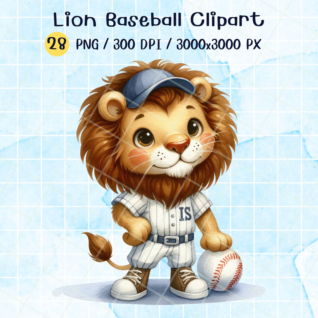 Lion Baseball Clipart, Lion Baseball Clipart, Animals , Baseball ...