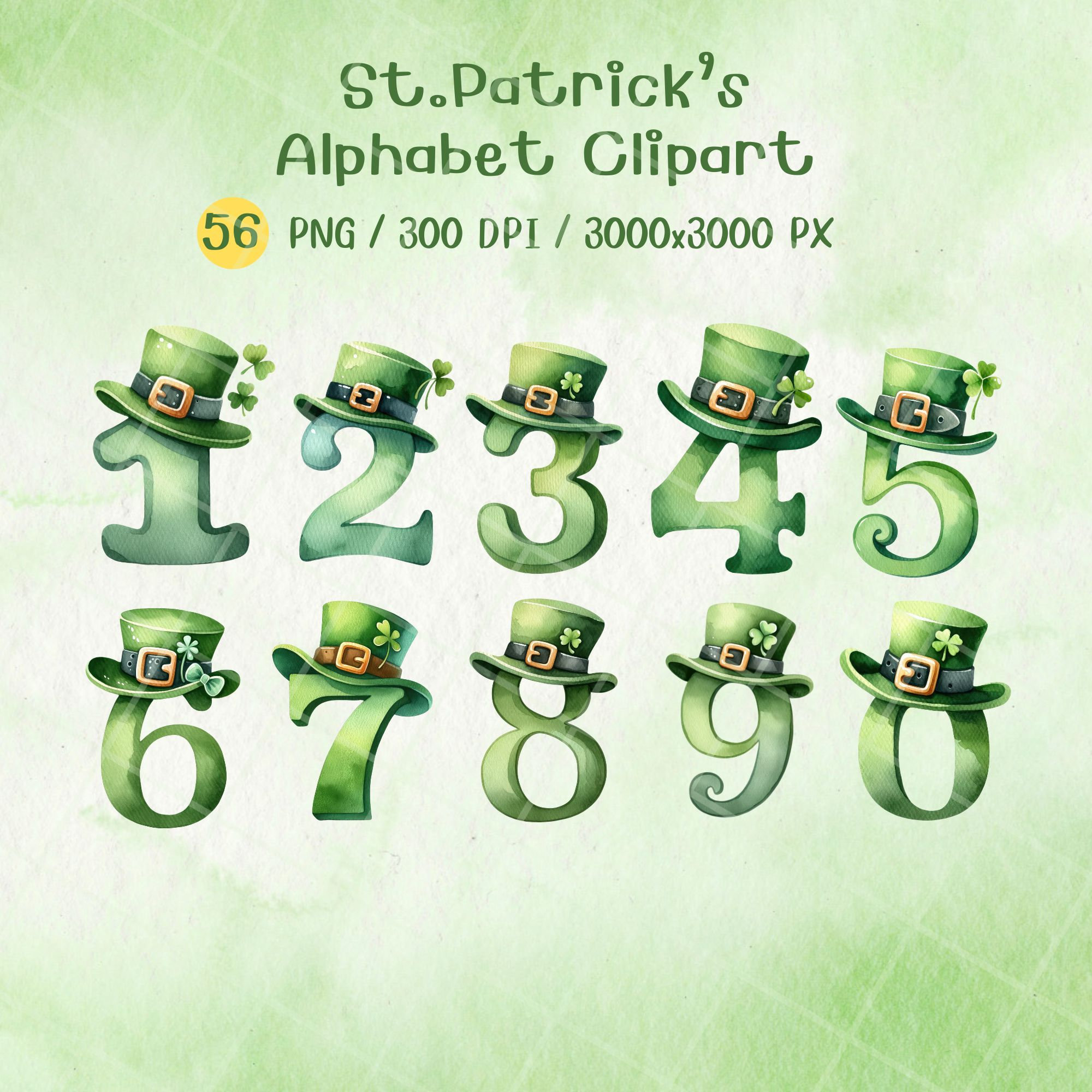 St Patrick Alphabet Clipart PNG Sublimation, Leprechaun Letters Clipart ...