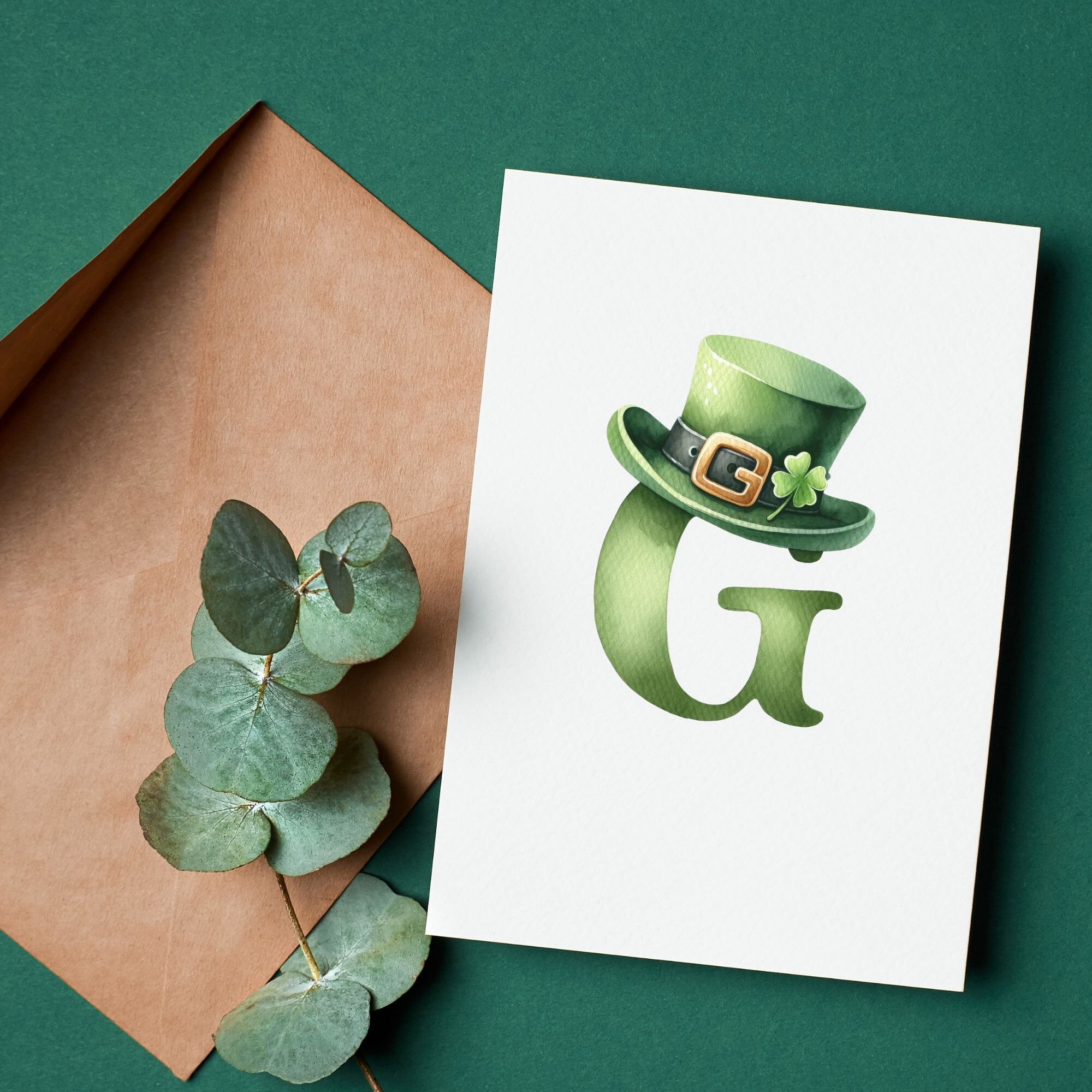 St Patrick Alphabet Clipart PNG Sublimation, Leprechaun Letters Clipart ...