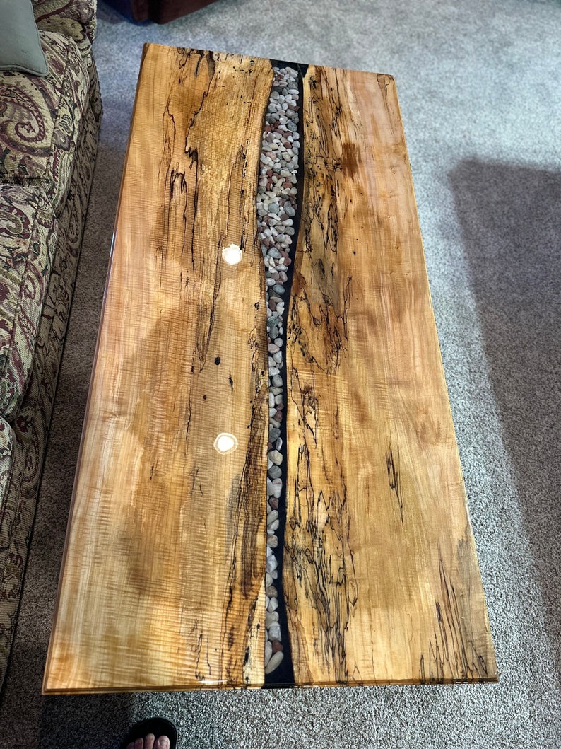 Spalted Maple Epoxy River Table - Etsy