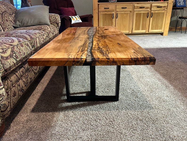 Spalted Maple Epoxy River Table - Etsy