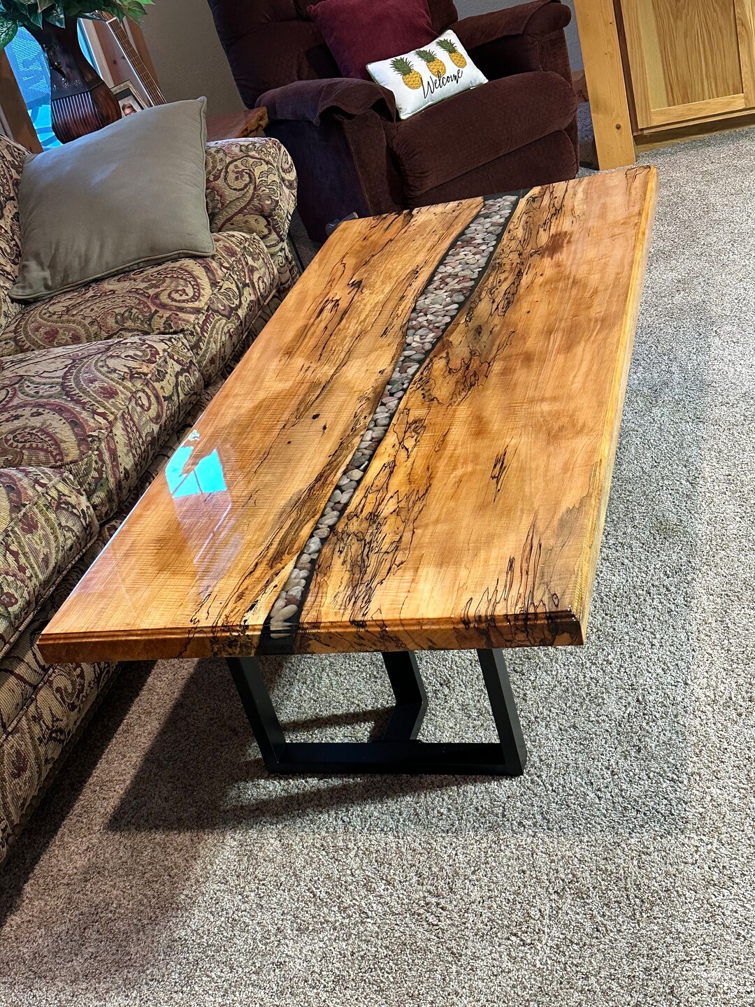 Spalted Maple Epoxy River Table - Etsy