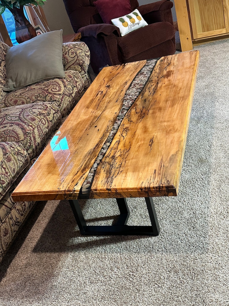Spalted Maple Epoxy River Table - Etsy
