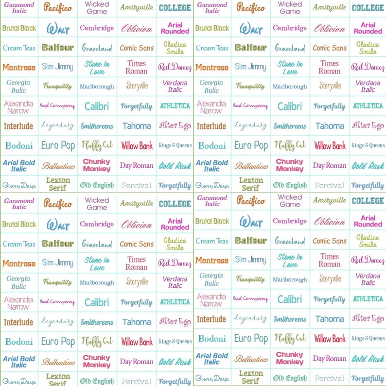 700 Embroidery Fonts Designs: Brother PES File, BX Embrilliance, Viking ...