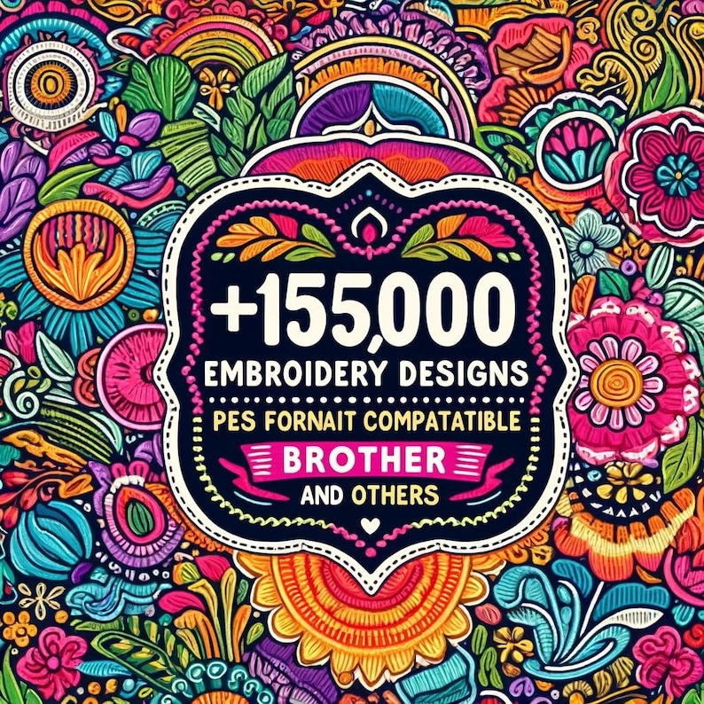 150,000+ Machine Embroidery Designs: PES Files for Brother, Babylock ...