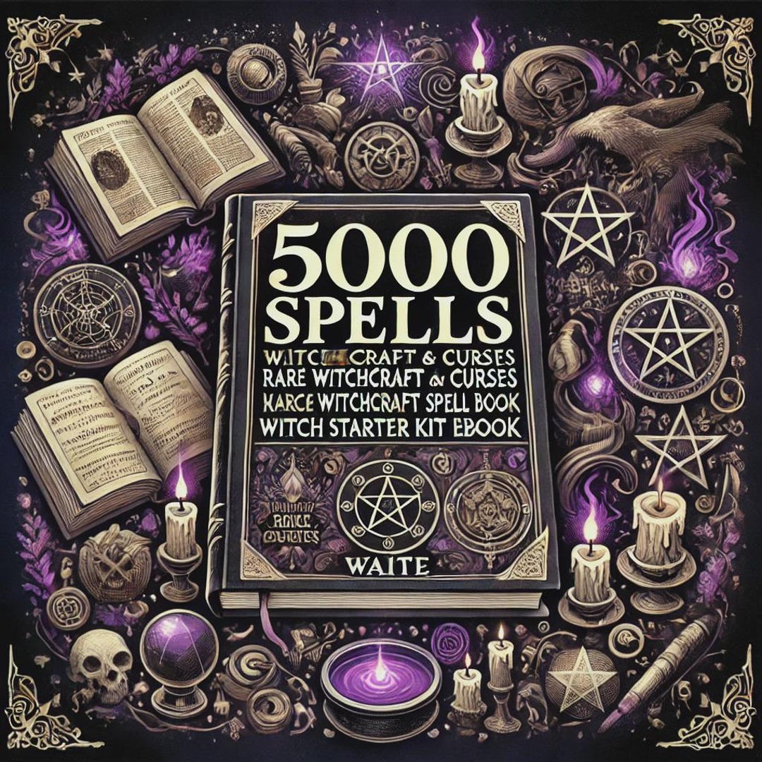 5000 Spells: Wicca, Magic, Grimoire Pages, Printable Book of Shadows, Witchcraft, Occult, Witchy ...