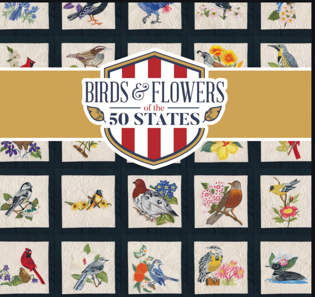 Birds and Flowers Embroidery Designs for All 50 States Designs Tutorial ...