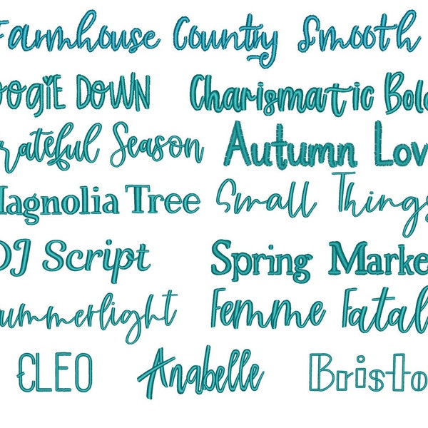 Free Embroidery Fonts Pes - Etsy