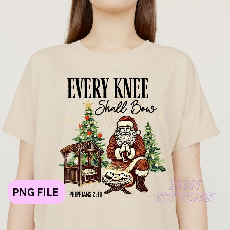 Every Knee Shall Bow Png, Nativity Scene , Santa Claus Christmas ...