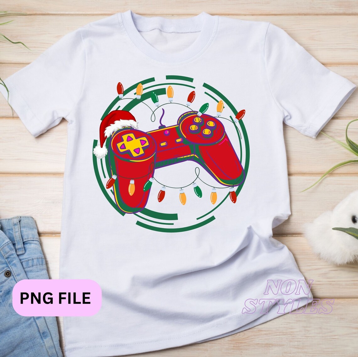 Christmas Game Controller Png, Video Game Controller Santa Hat ...