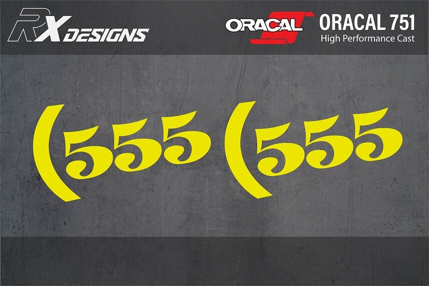 Set of 2 Decals, 555 Decal, 555 Rally Livery Cast Vinyl 751 - Etsy