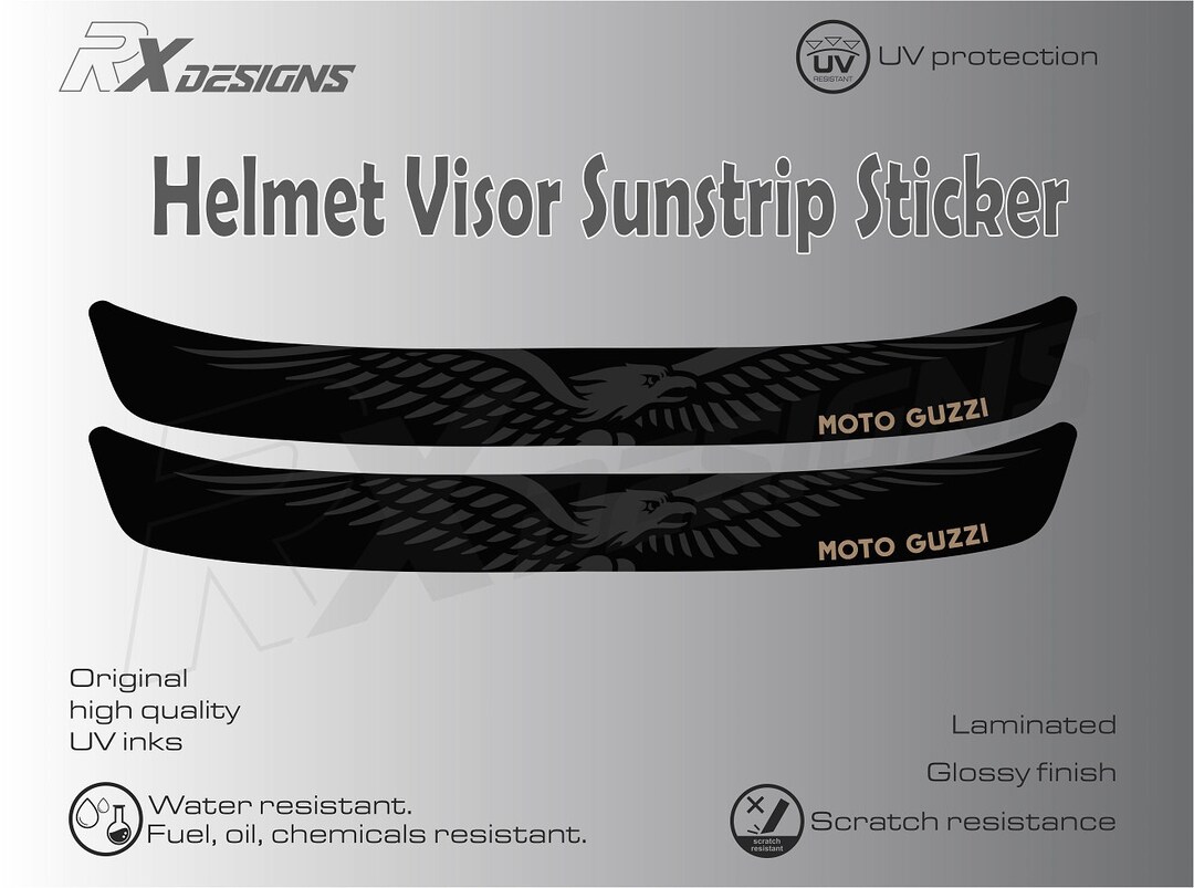 2 X Moto Guzzi Helmet Visor Sunstrip Sticker Decal 295mm - Etsy