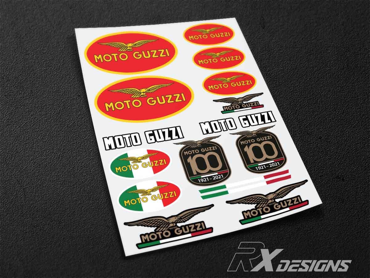 Set adesivi Moto Guzzi Decalcomanie Moto Guzzi, adesivi grafiche ...