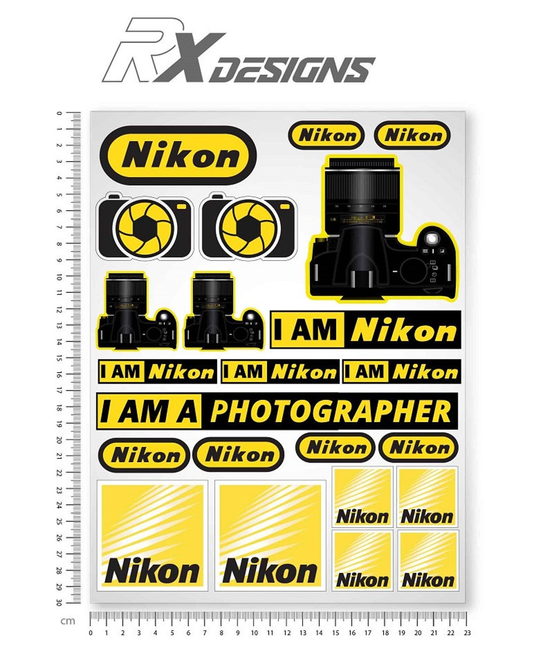 Nikon Stickers Set Nikon Decals, Stickers Graphics Decals Laminated - Etsy