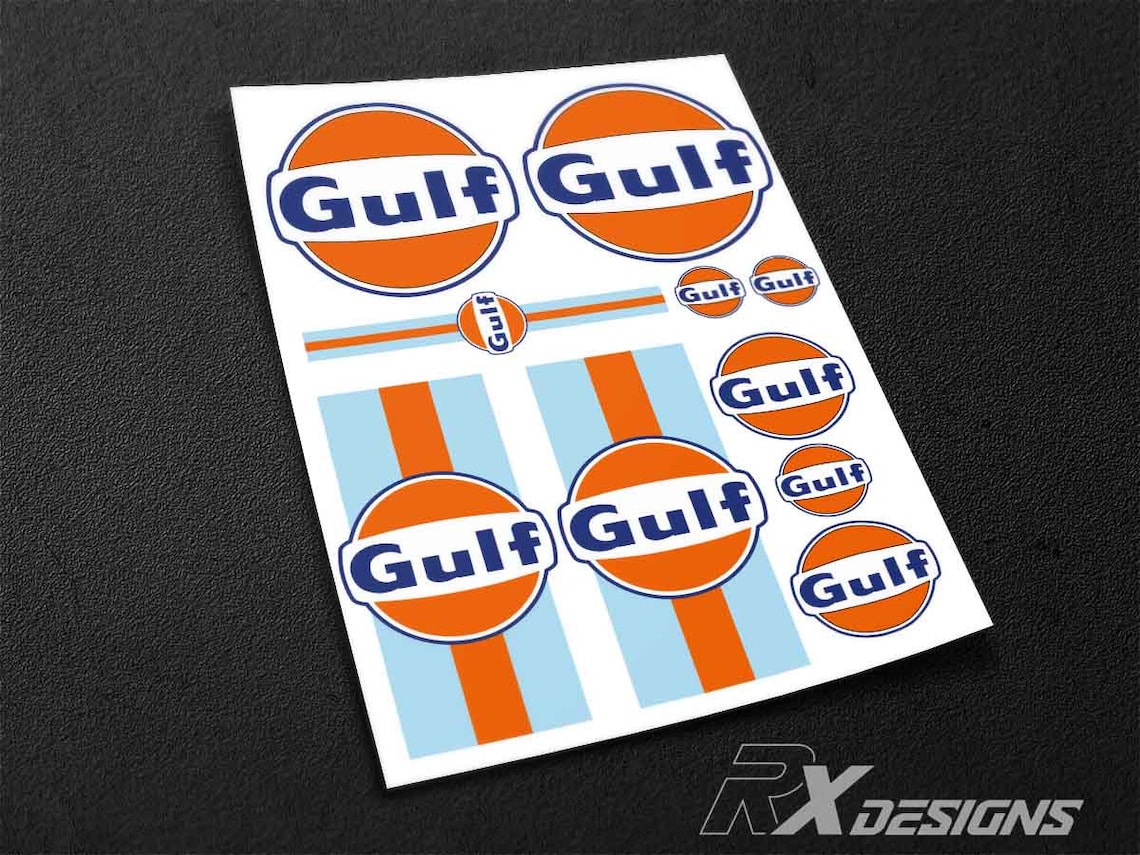 Gulf Livery Stickers Set Gulf Livery Decals, Stickers Graphics Decals ...