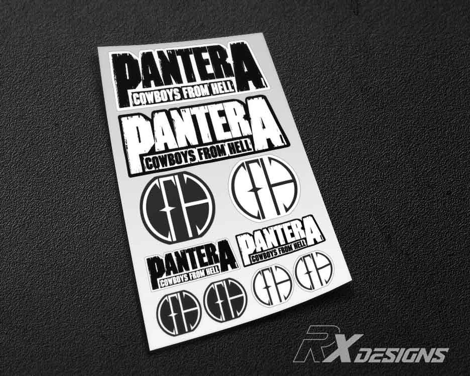 Pantera Stickers Set, Pantera Cowboys From Hell Trash Metal Band ...