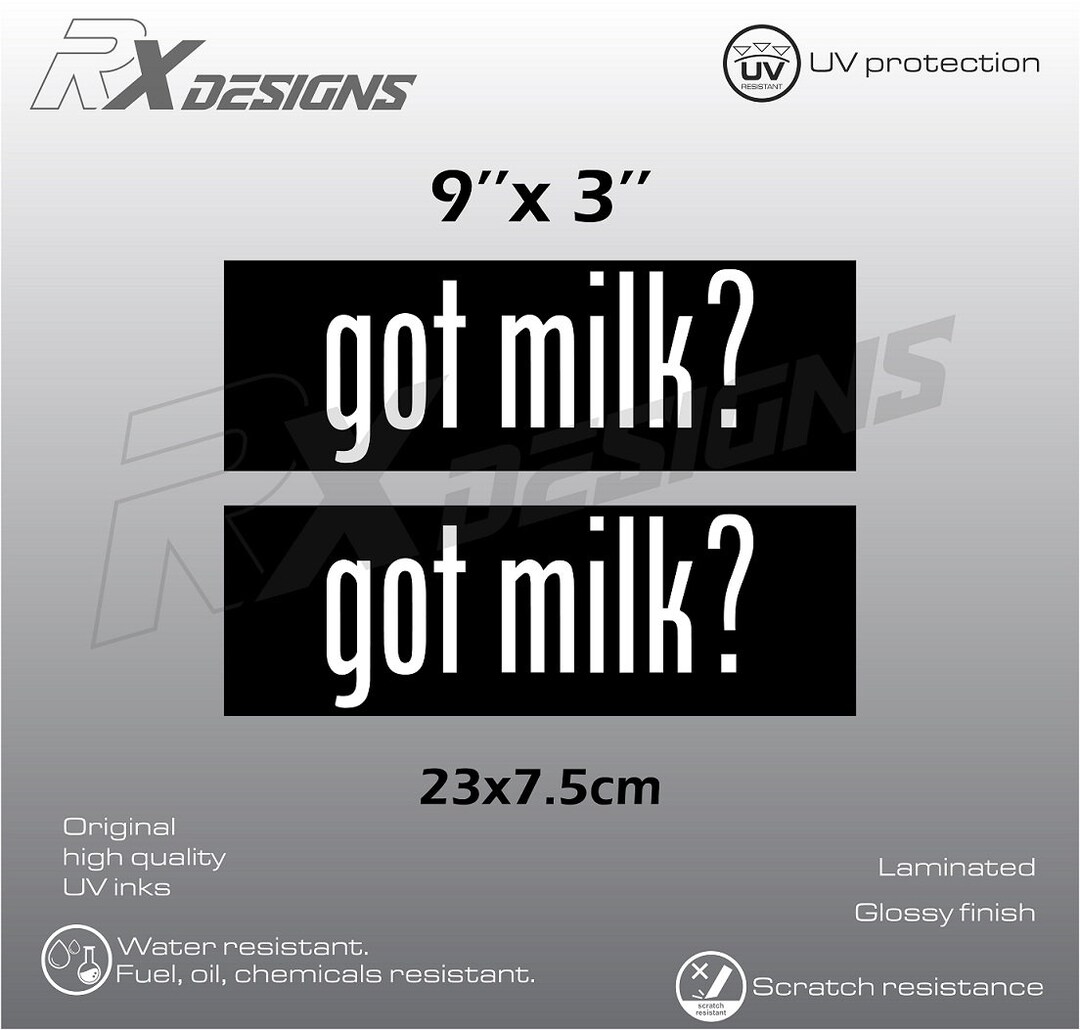 2x Got Milk Decals, Stickers, Laminated, Got Milk - Etsy