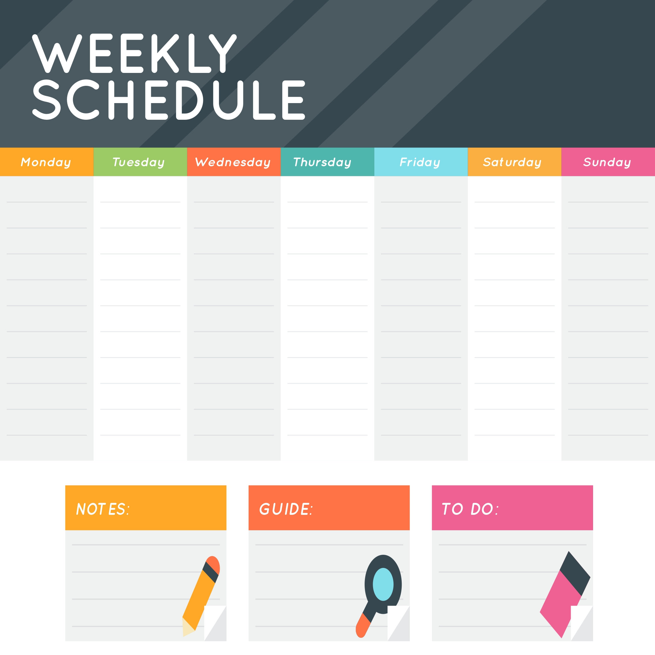 Weekly Schedule for Kids Printable Homeschool Weekly - Etsy