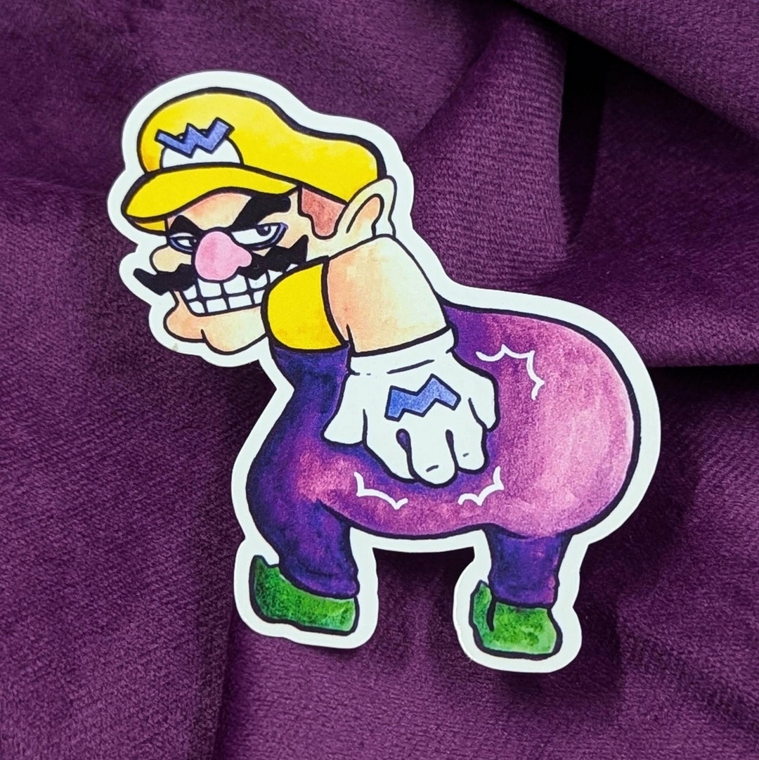 Wario Watercolor Vinyl Sticker - Etsy