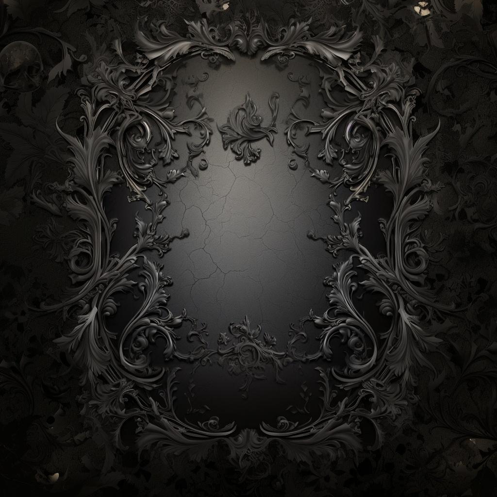 Vintage Gothic Elegant Black Background Invitations and Clipart Use ...