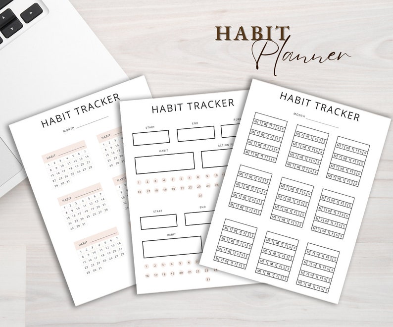 Digital Printable Editable Habit Trackers | Daily Weekly Monthly Yearly ...