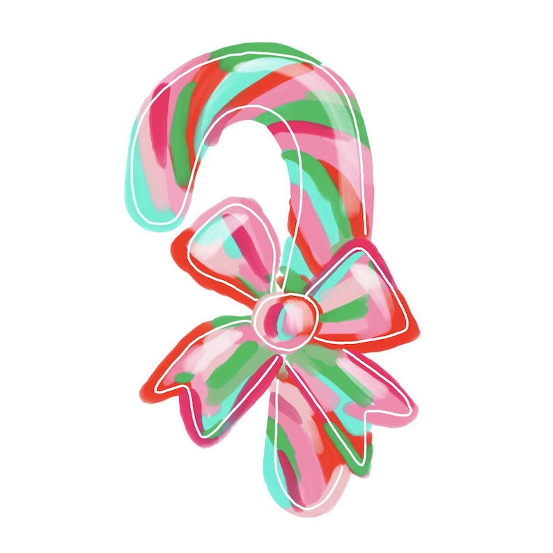 Christmas Candy Cane PNG File, Instant Download, Trendy Christmas ...