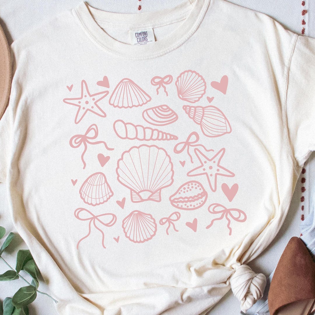 Coquette Seashell PNG, Beach Png, Coastal Png, Retro Summer Png, Summer ...