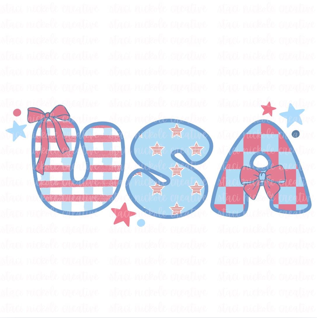 USA Red White Blue PNG File, Instant Digital Download, Fourth of July ...