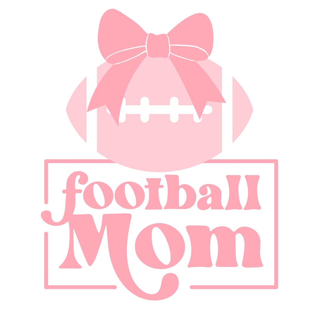 Coquette Football Mom PNG SVG File, Girly Sports Team (digital Download ...