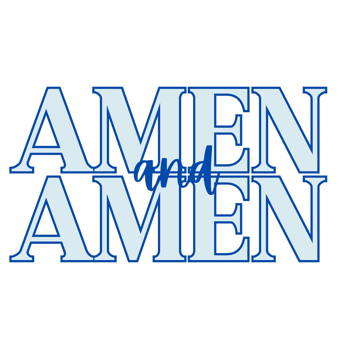 AMEN and AMEN Blue Png File, Instant Digital Download, Jesus Christ ...