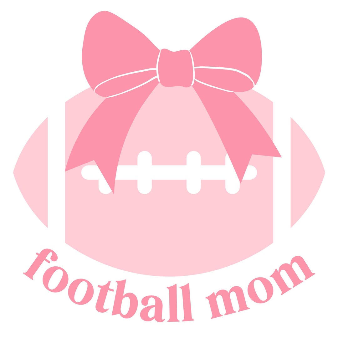 Football Mom PNG and SVG File Instant Digital Download Coquette Bow ...