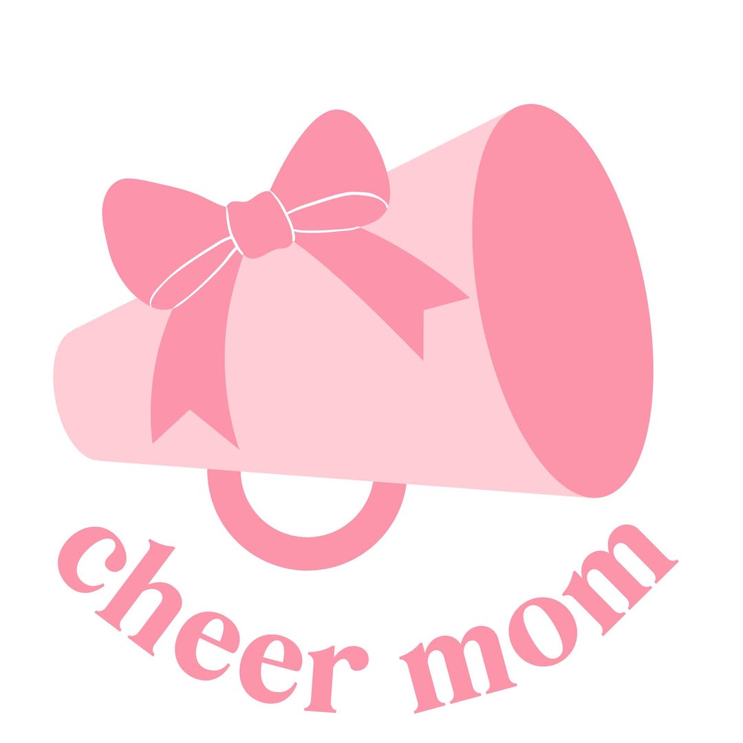 Cheer Mom PNG and SVG File, Instant Digital Download, Coquette Bow ...