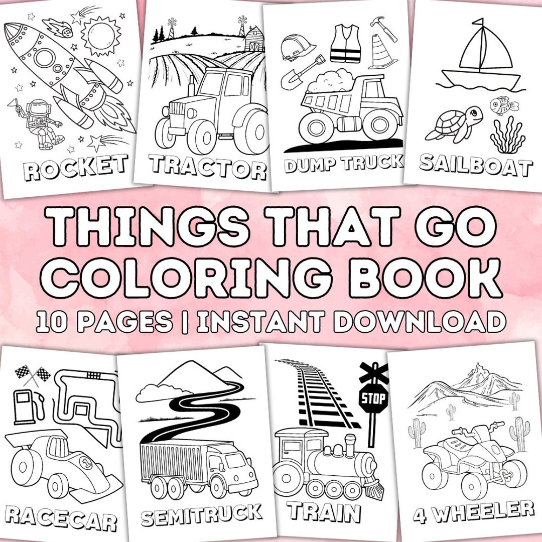 Printable Transportation Coloring Sheets Cars Trucks Coloring Pages for ...