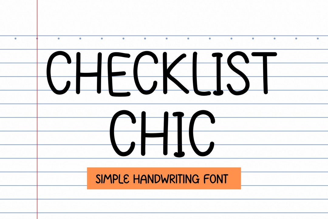Handwritten Lettering Font, Checklist Chic, Procreate Font, Goodnotes ...