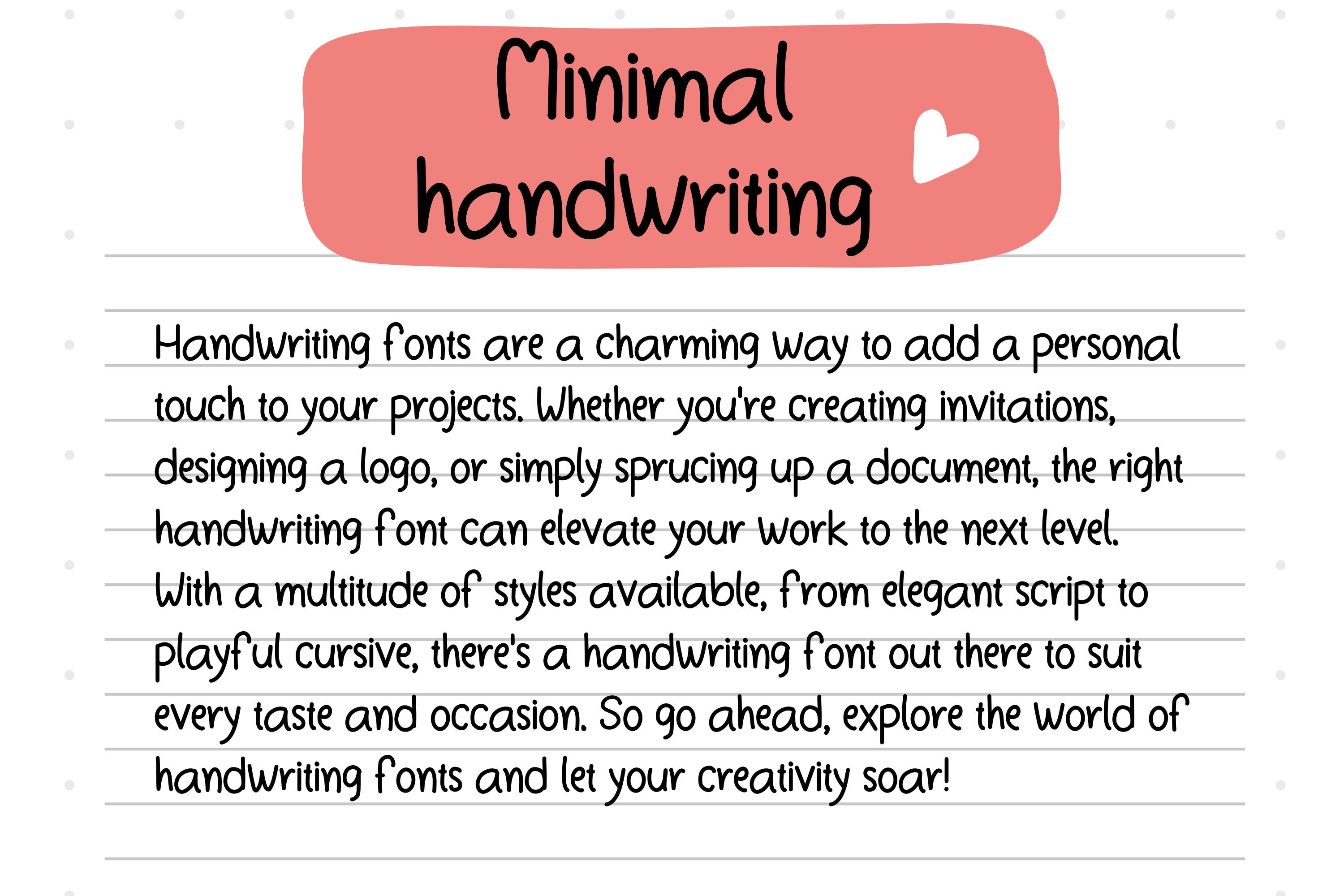 Simple Handwiring Font Bundle, Handwritten Font Bundle Vol. 1, Font ...