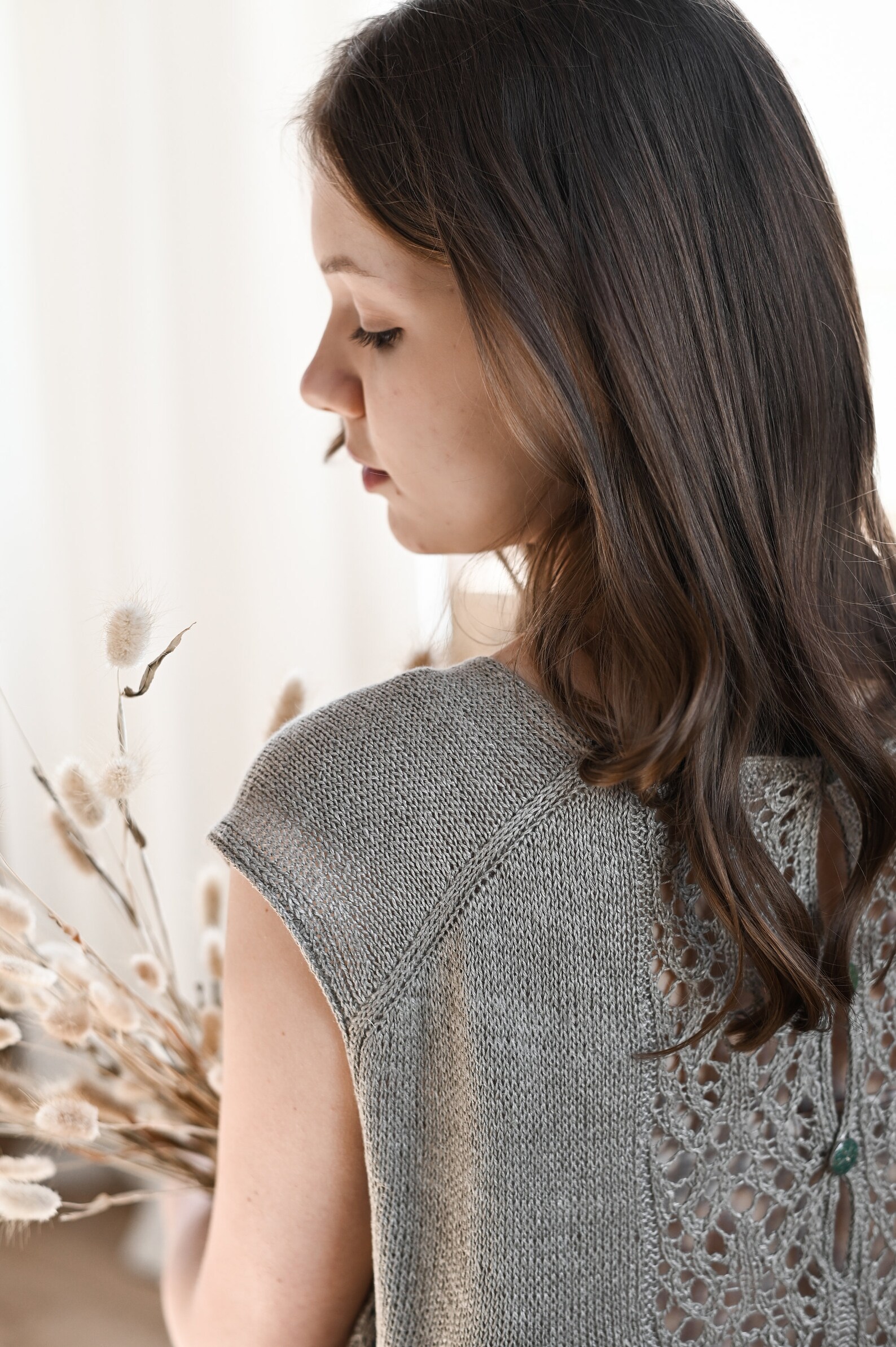 The Wonder Garden Linen Top Knitting Pattern - Etsy