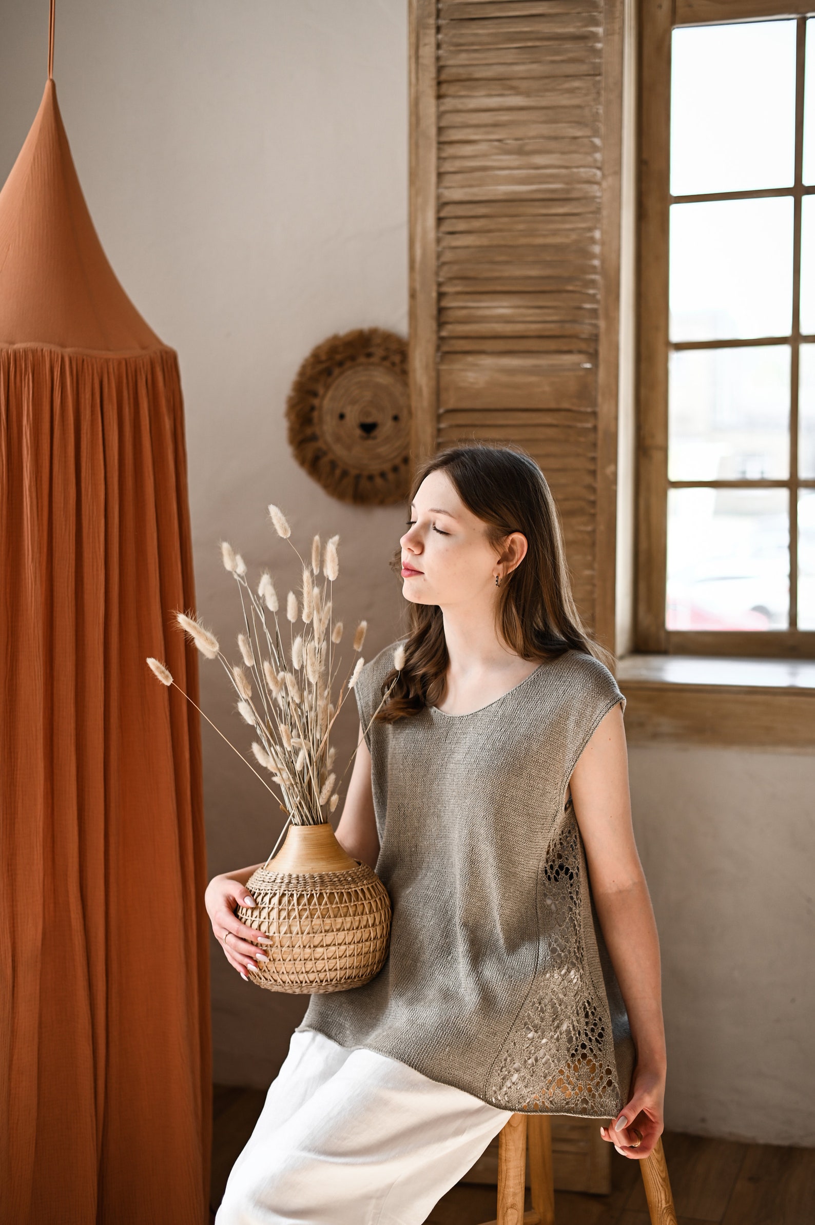 The Wonder Garden Linen Top Knitting Pattern - Etsy