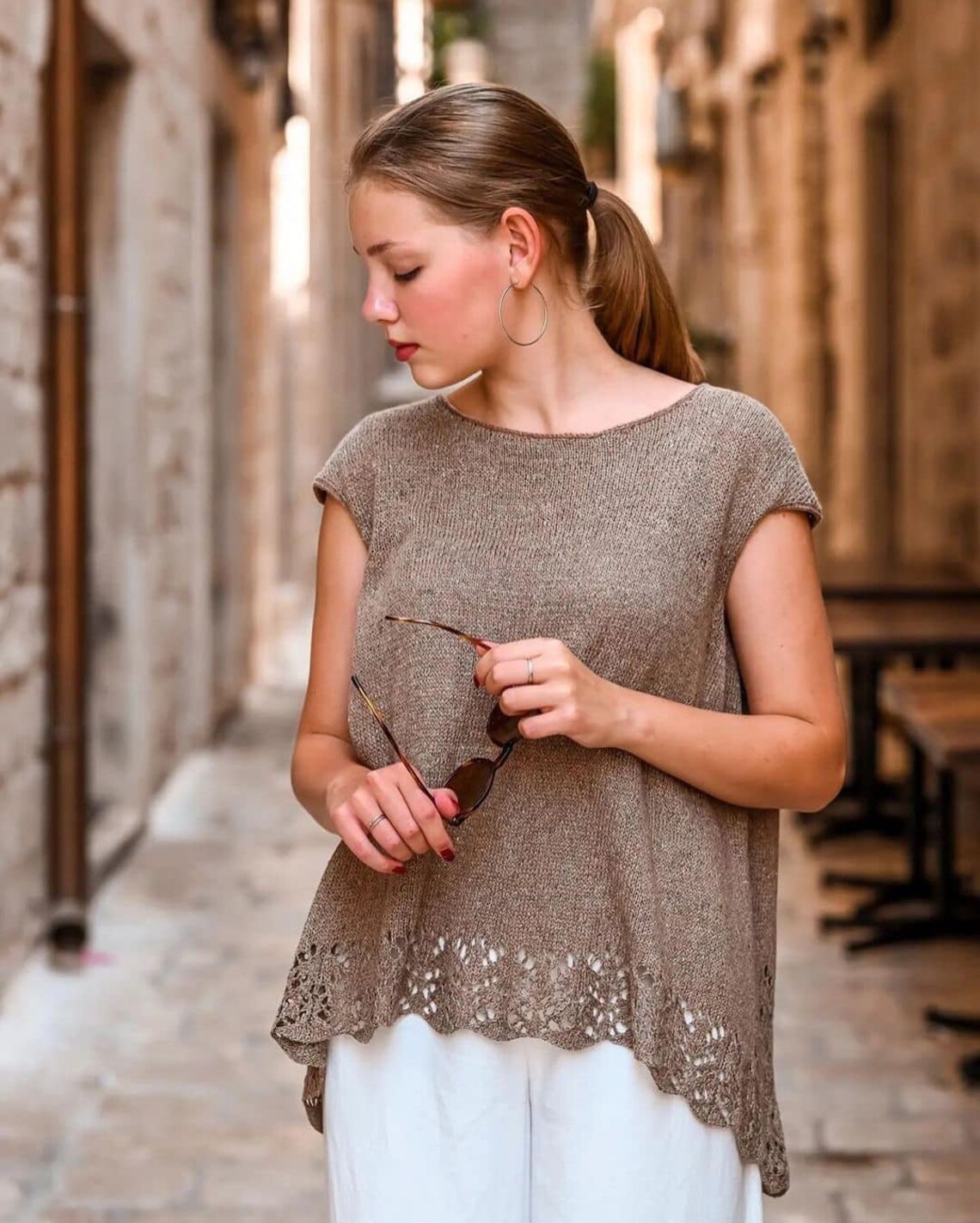 Vroda Linen Top Knitting Pattern - Etsy