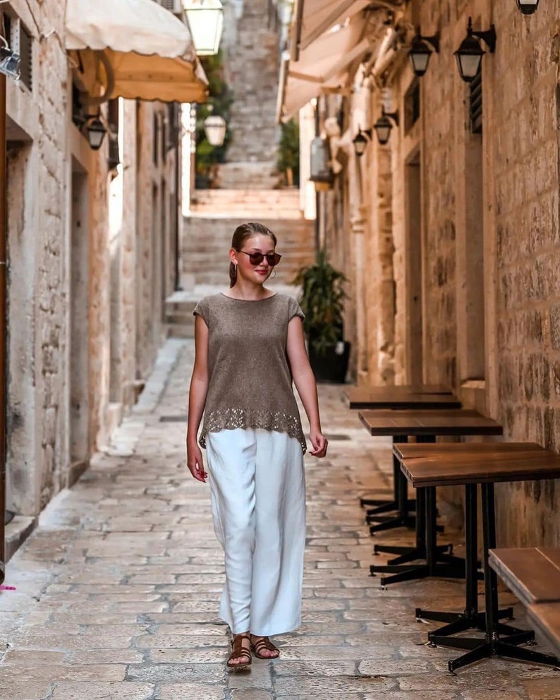 Vroda Linen Top Knitting Pattern - Etsy