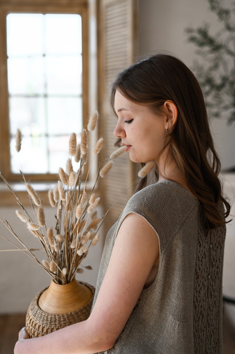 The Wonder Garden Linen Top Knitting Pattern - Etsy